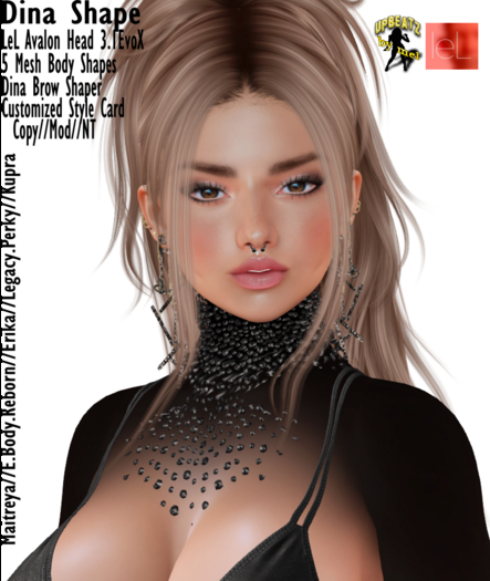 Second Life Marketplace - UpBeatZ:Fatpack:Dina Shape LeL Avalon Head